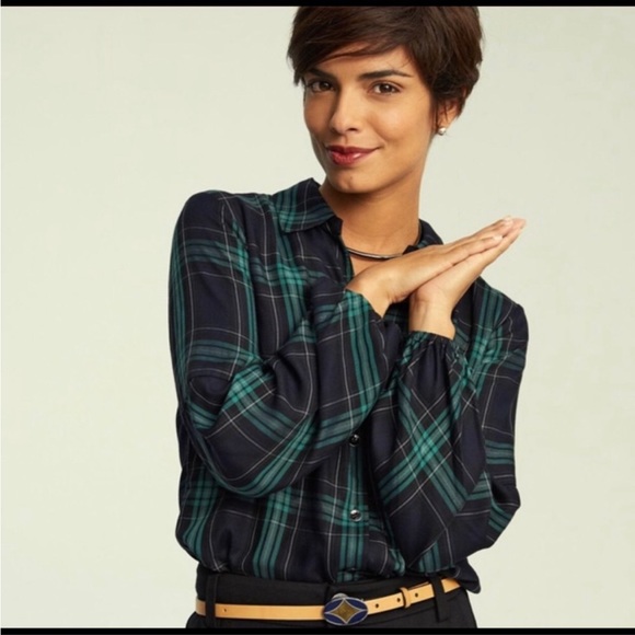 CAbi | Tops | Cabi Big Sur Heritage Plaid Button Down Shirt | Poshmark